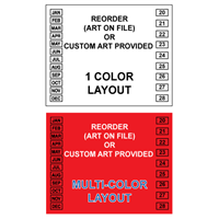 Vinyl Multi-color Visual Inspection Stickers for Scuba Tanks